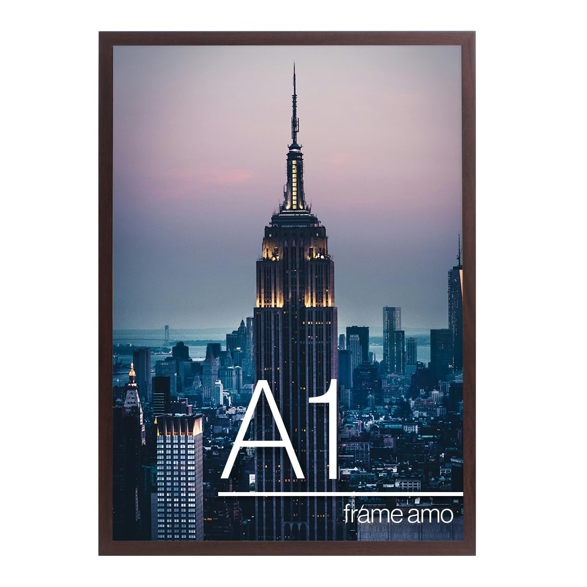 Frame Amo Brazilian Walnut 23.4x33.1 A1 Picture or Poster Frame, 1 inch ...
