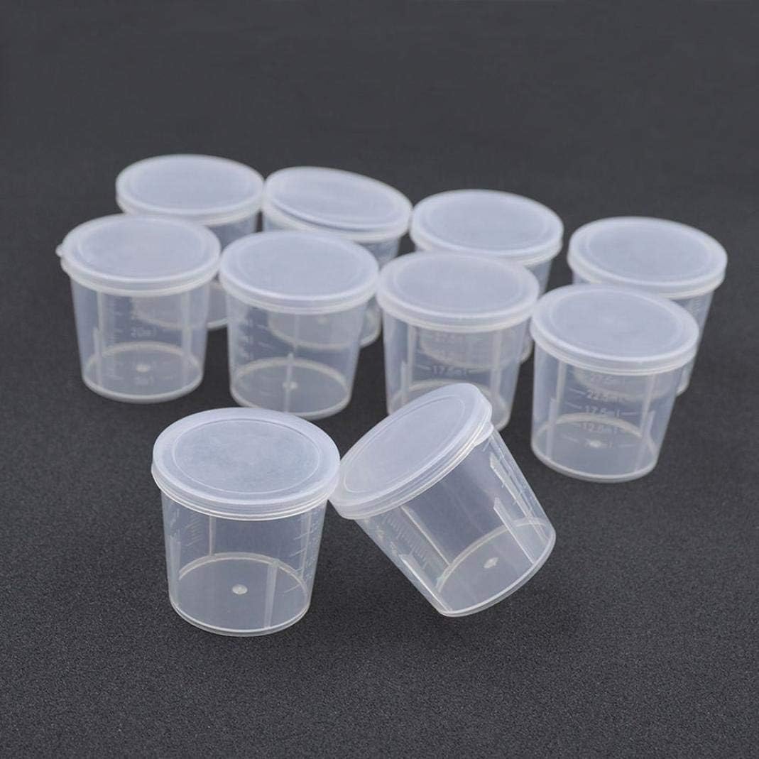 10Pcs 30ml Plastic Measuring Cups Laboratory Experiment Chemistry ...