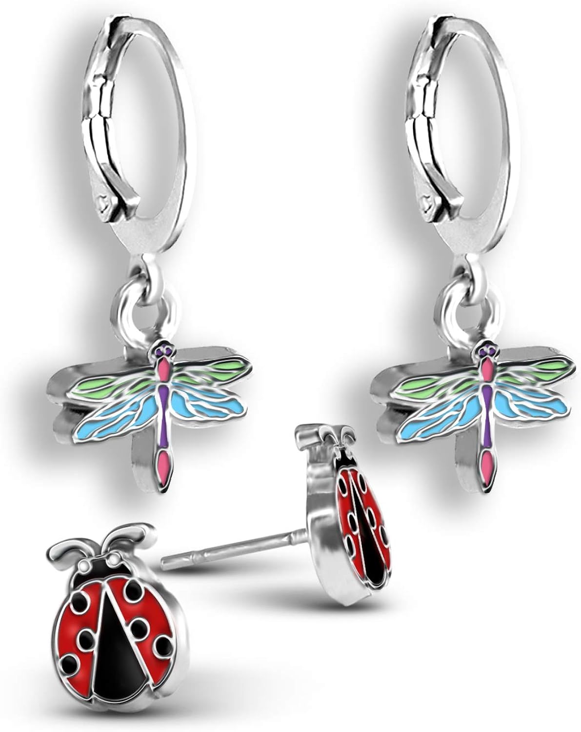 Amazon.com: Ladybug Earrings Stainless Steel Stud Earrings For Women ...