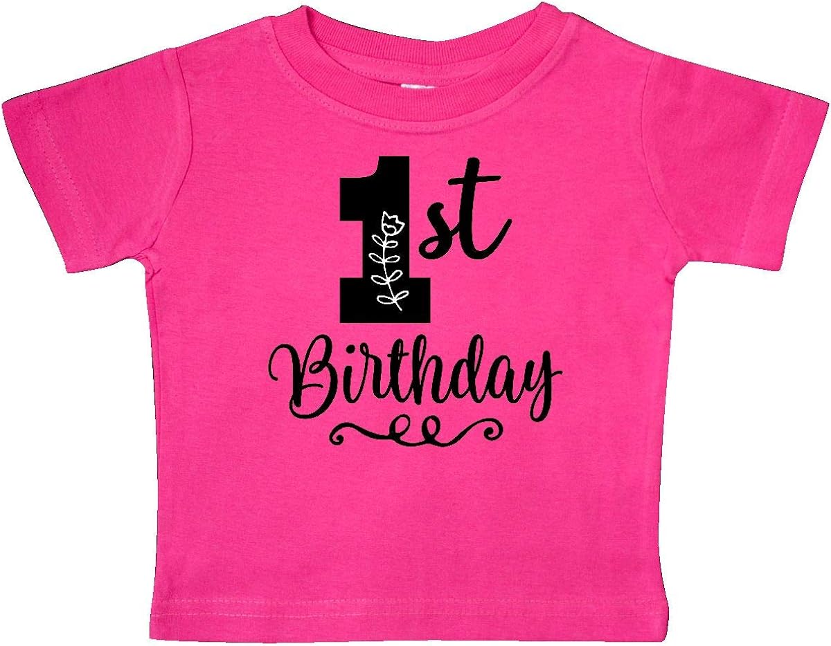 Amazon.com: inktastic 1st Birthday 1 Year Old Girls Baby T-Shirt: Clothing