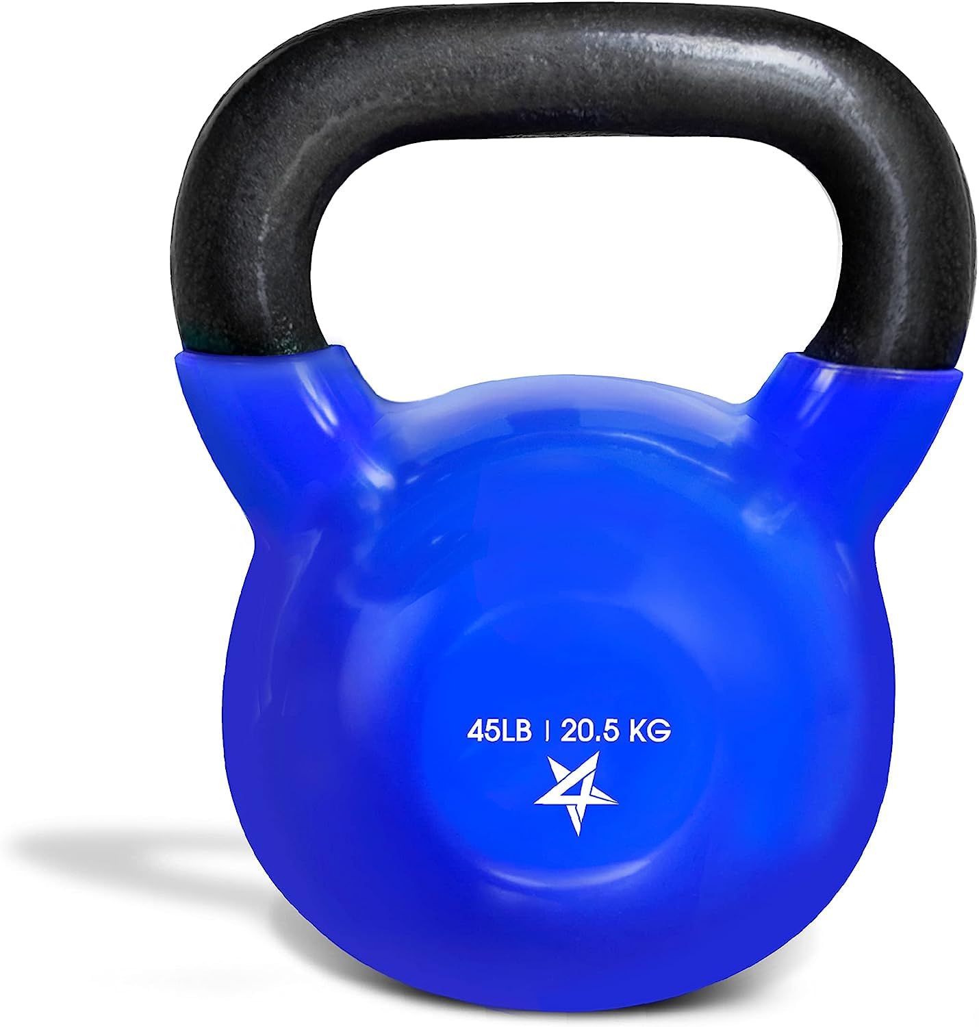 Yes4All 45 lb Kettlebell Weight Vinyl Coated Cast Iron for Dumbbell ...