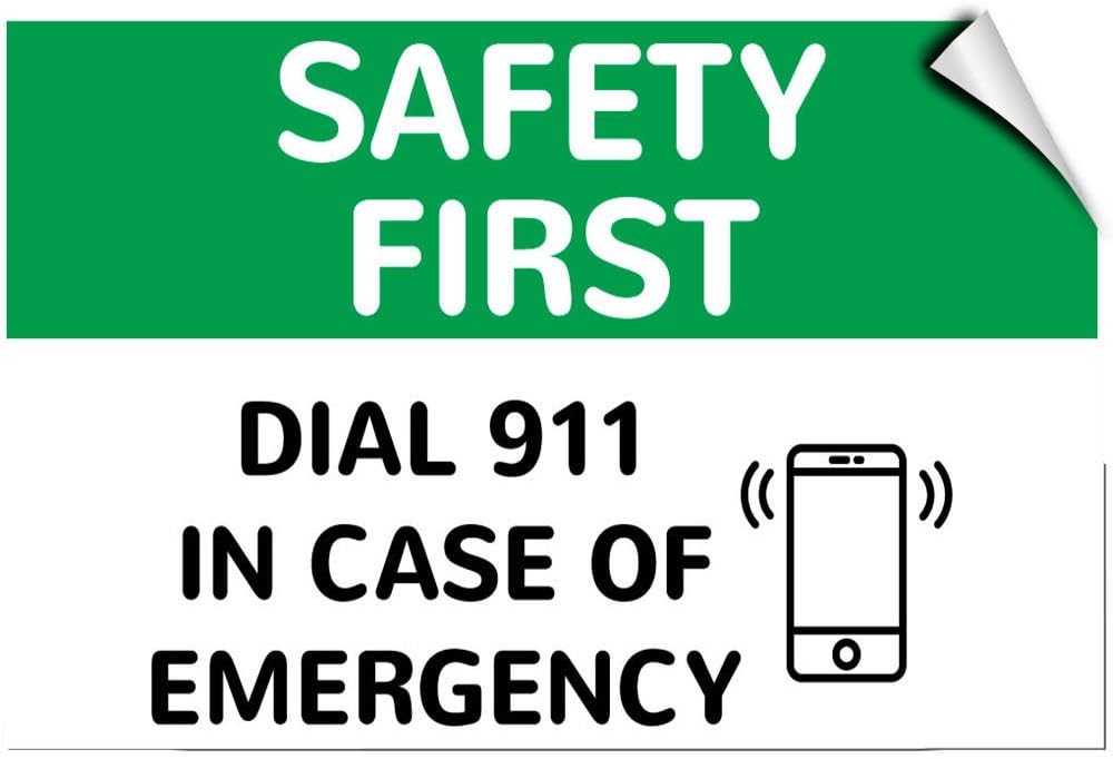 Amazon.com: Safety First Dial 911 In Case Of Emergency Style Hazard ...