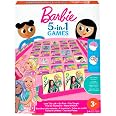 Amazon.com: Mattel Games Barbie 5-in-1 Kids Games Set Decorated with ...
