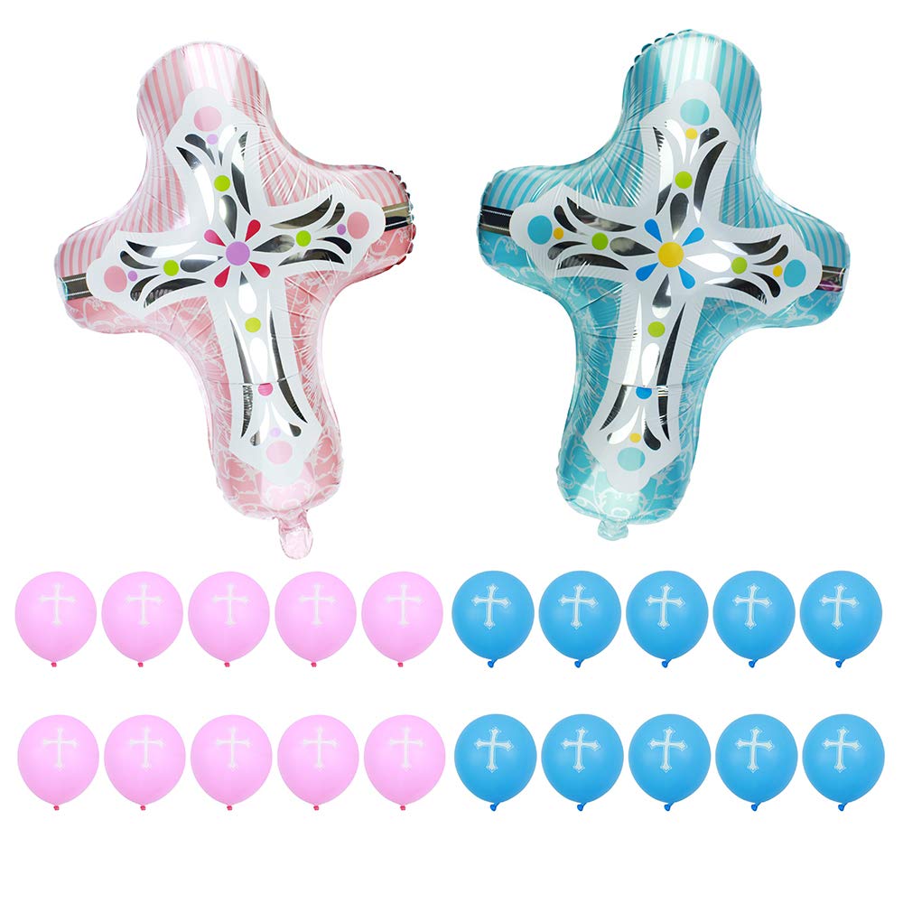 Amazon.com: Giant Cross Balloons Set for Happy Easter Party Decorations ...