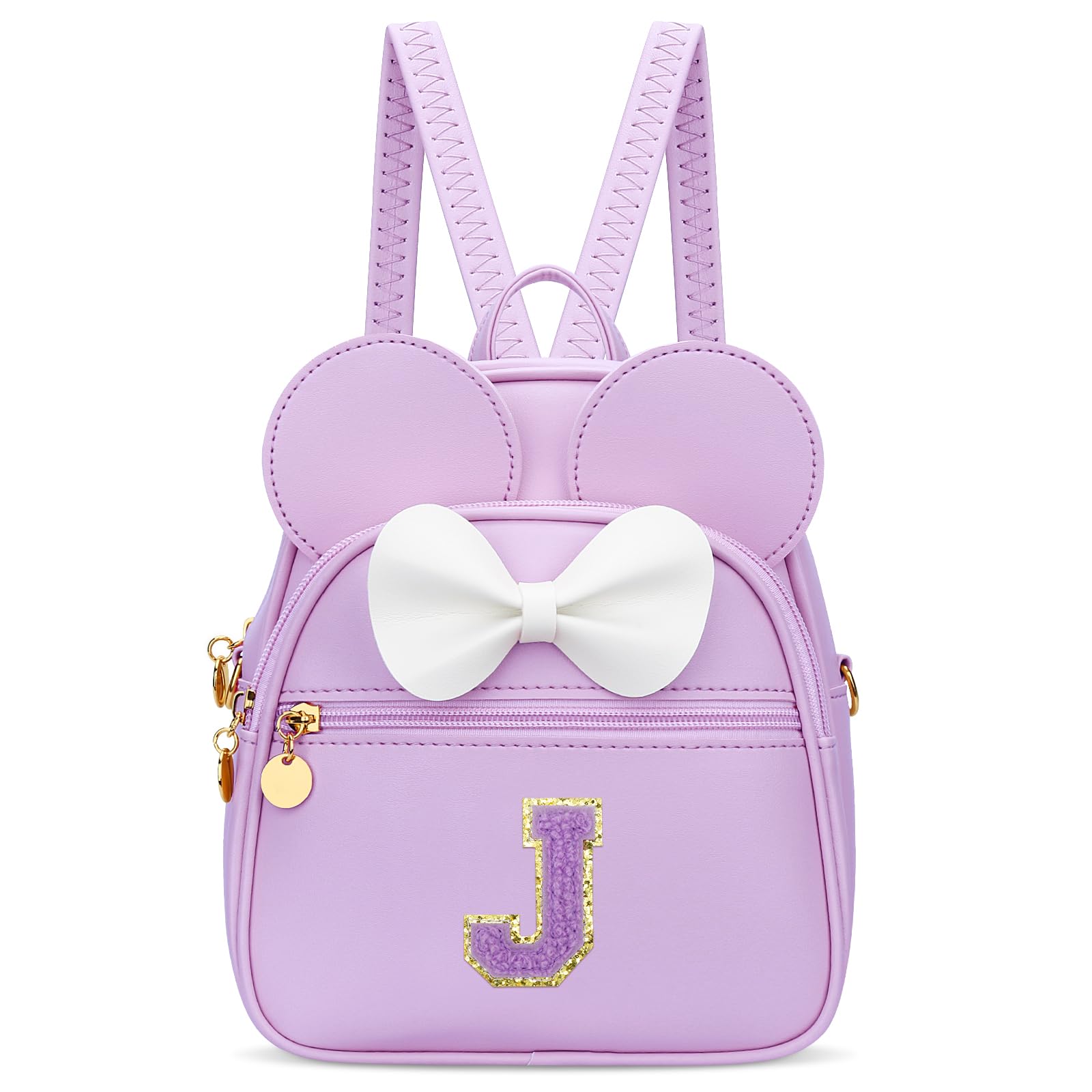 KKXIU Girls Initial Bowknot Cute Mini Backpack Small Women Daypacks ...