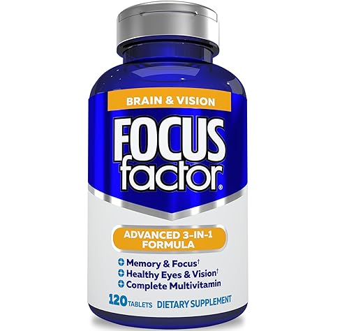 Focus Factor Adults Brain and Vision Supplement, 120 Count - Eye ...