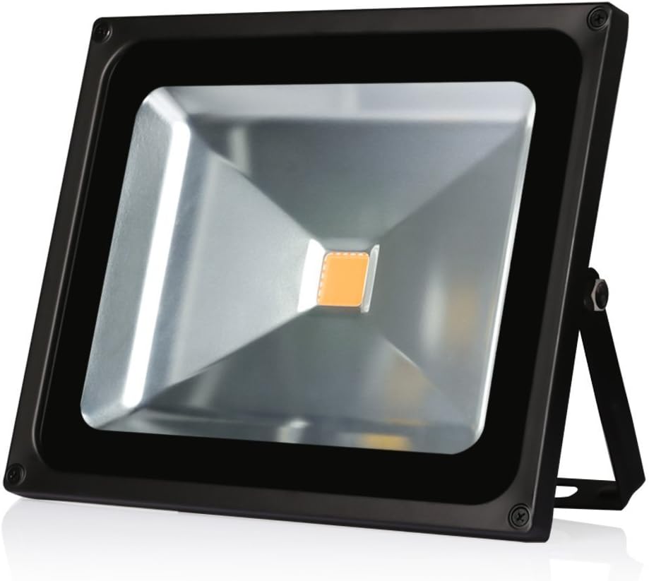 LEDMO 50W LED Flood Lights, Waterproof IP65, Warm White, 3000K, 4500lm, 250W Halogen Equivalent ...