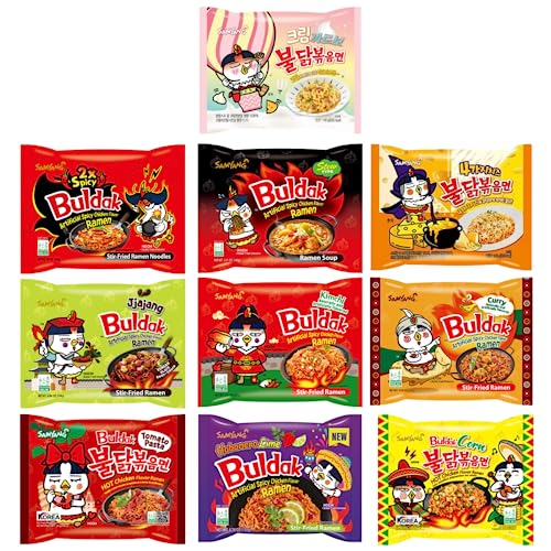 Samyang Buldak Chicken Stir Fried Ramen Korean Hot Spicy Ramen - 10 ...