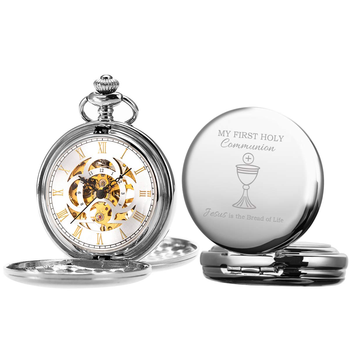 Silver Pocket Watch Christening Gift at Isabel Cremean blog