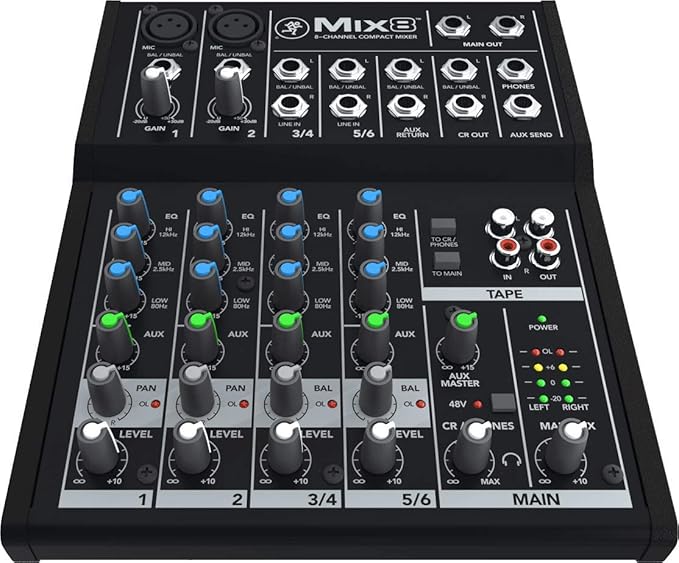 Mackie Mix Series Mix8 8-Channel Mixer: Amazon.ca: Musical Instruments ...