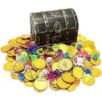 Amazon.com: US Toy Dozen Mini Pirate Gold Treasure Chests: Toys & Games