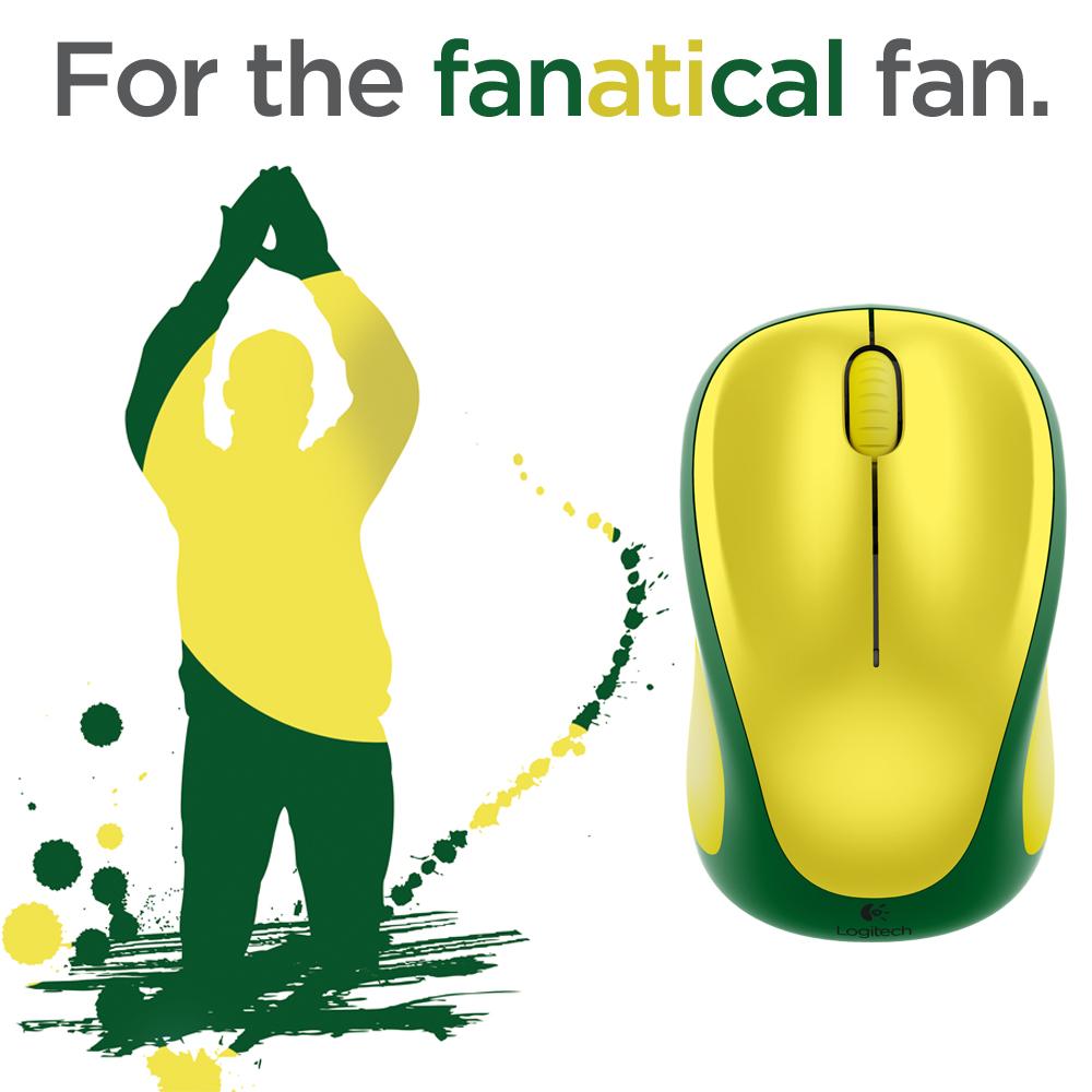 Amazon.com: Logitech Wireless Mouse M317, Brazil Soccer Fan Edition ...