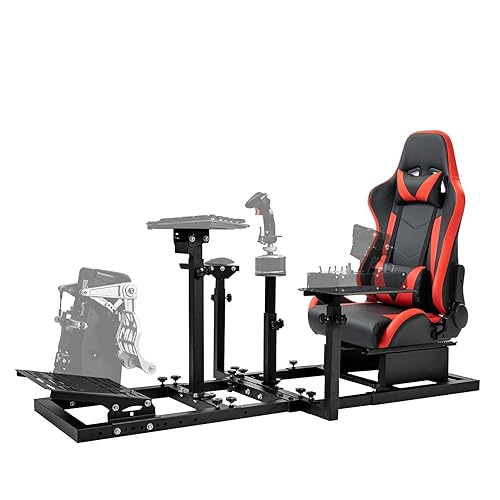 Supllueer Flight Simulator Cockpit with Comfort Gaming Seat Fit for ...