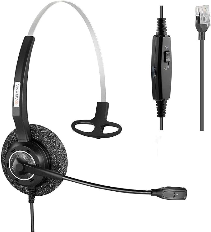 Arama Telephone Headset RJ9 Cisco IP Phone Headsets with Noise ...