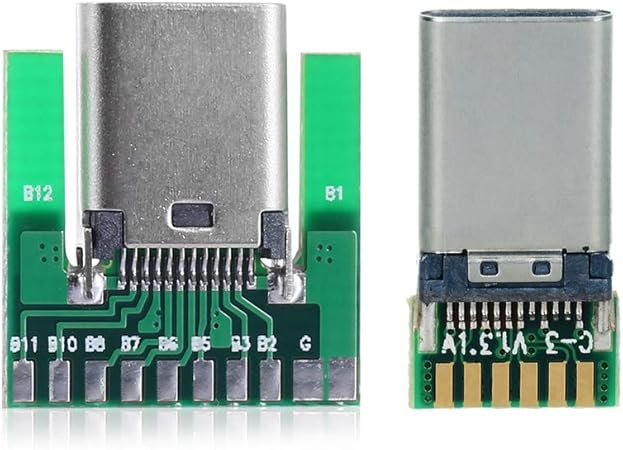 CY DIY 24pin USB 3.1 Type C Male & Female Plug & Socket Connector SMT ...