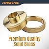 POWERTEC Router Guide Bushing Solid Brass 5/8", Short Shank Precision ...