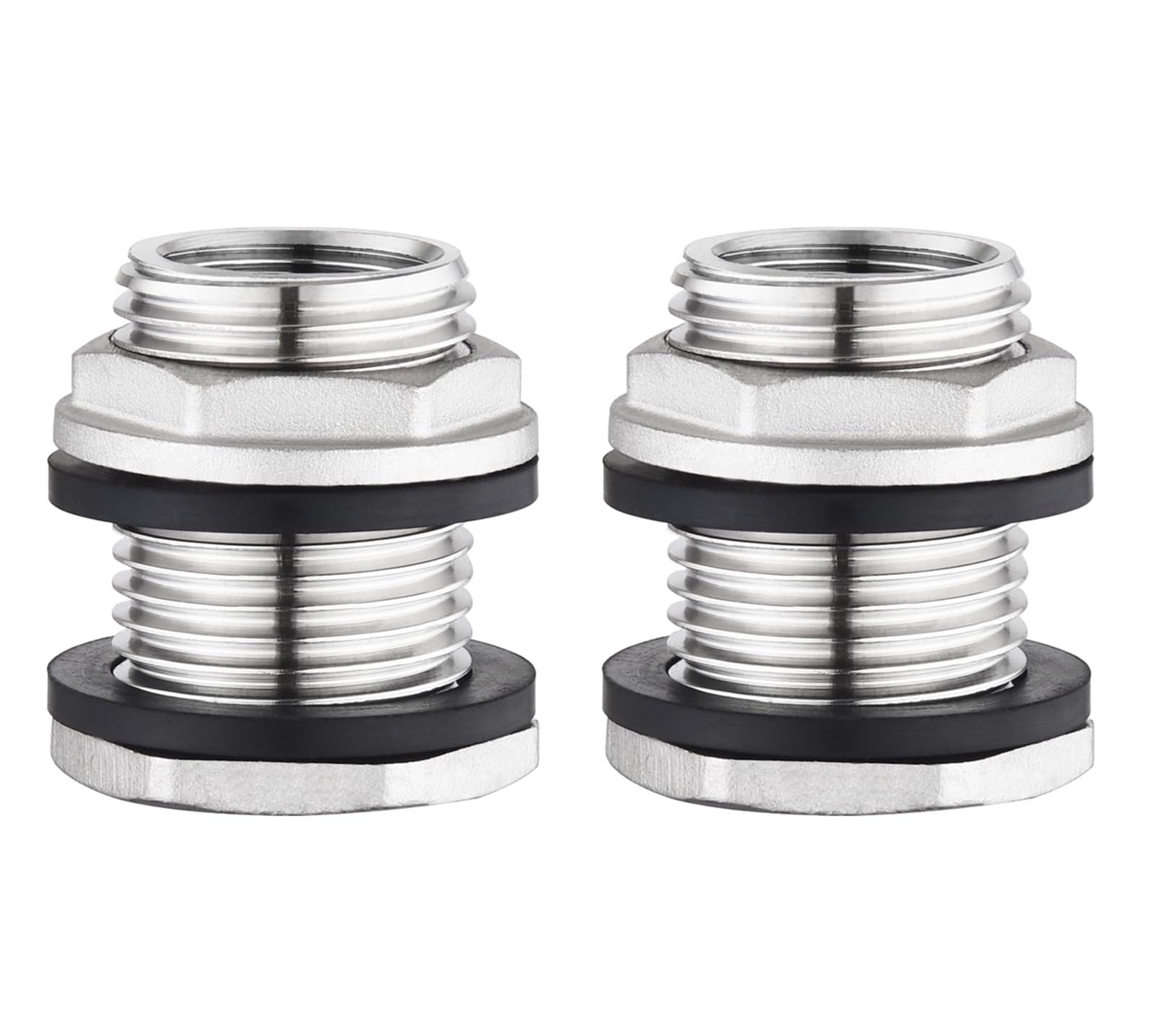 Carvedexquisitely Stainless Steel 304 Tank Bulkhead Fitting With 2 ...