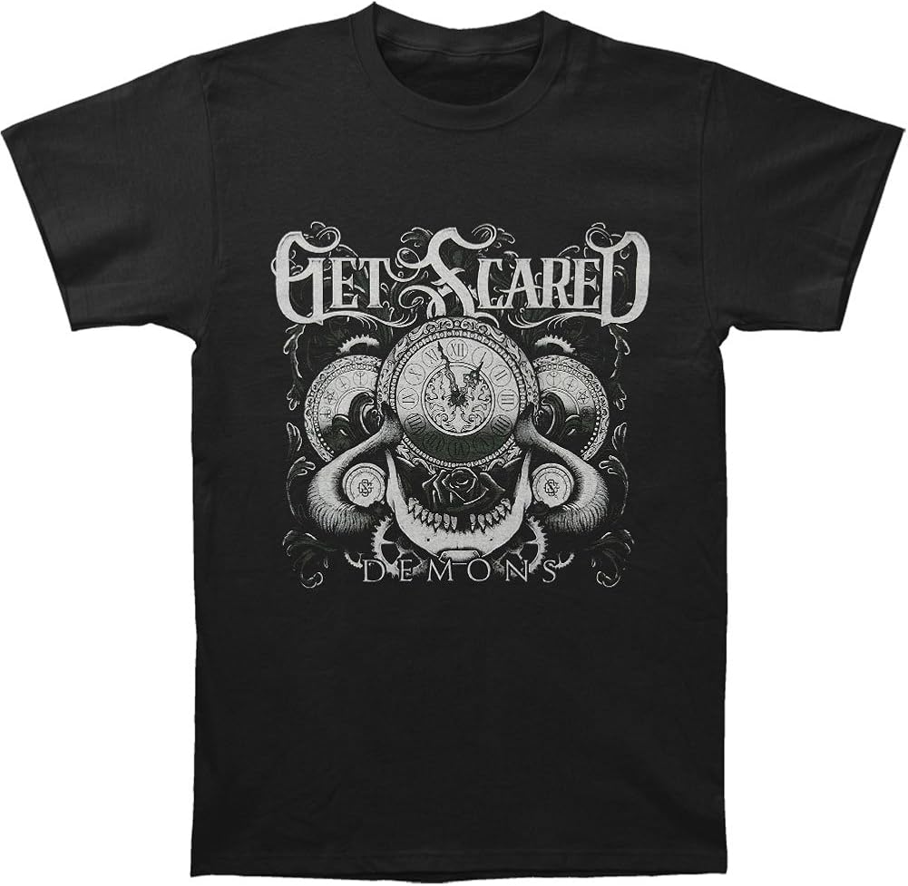 Get Scared Men's Demon Clock T-Shirt Large Black: Amazon.ca: Clothing ...