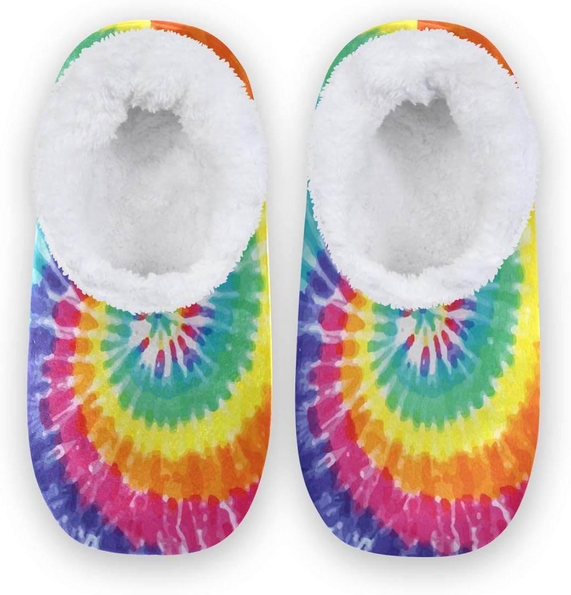 Amazon.com: Qmxo Abstract Swirl Tie Dye Colorful Slippers for Women and ...