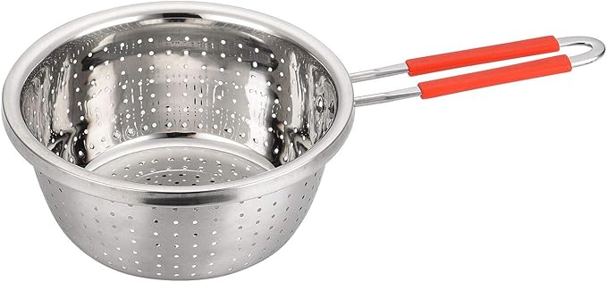Contiup Stainless Steel Long-Handle Colander Perforated Metal Colander ...