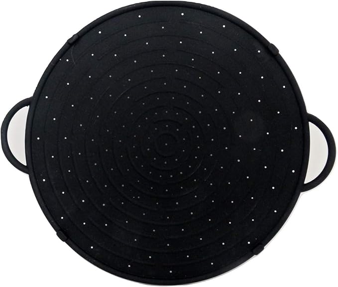 WellBake Large Silicone Splatter Guard/Pizza Tray - Black - 31cm 10 ...
