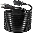 Amazon.com: 12FT Computer Monitor Replacement Power Cord -Black Long Standard PC Replace AC 3 ...