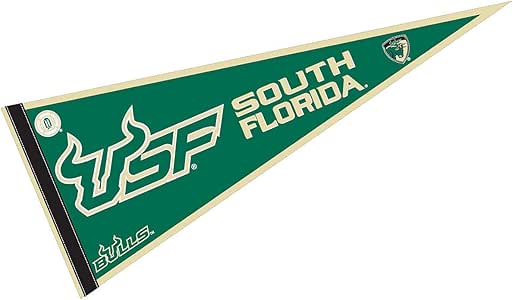 Amazon.com : College Flags & Banners Co. USF Bulls Pennant Full Size ...