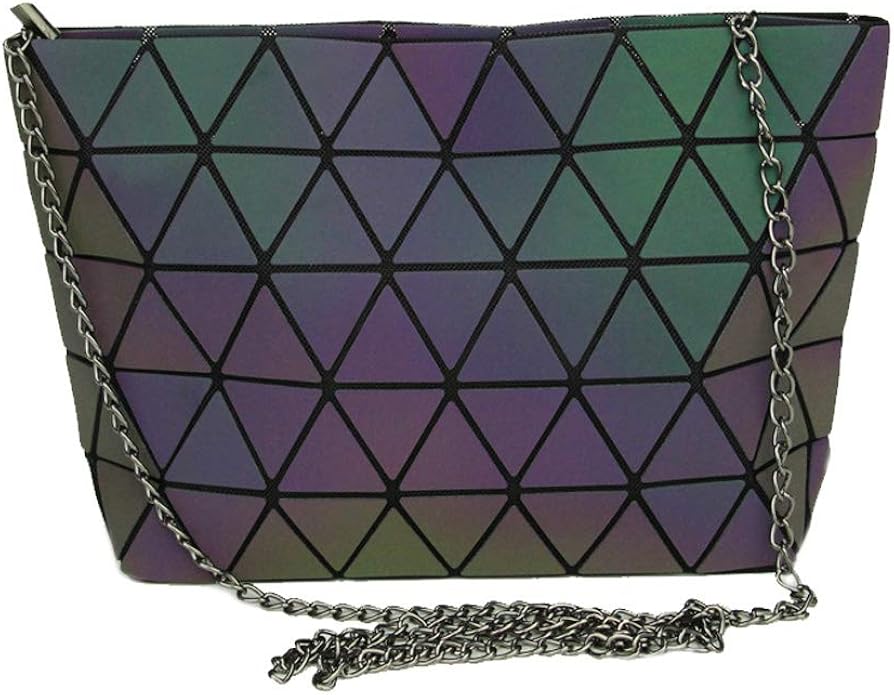 Geometric Handbag for Woman Luminous Lattice Larger Bag Top Handle ...