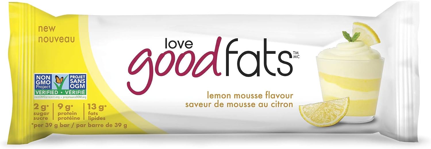 Love Good Fats Bars – Lemon Mousse – Keto-Friendly Protein Bar with ...