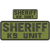 Amazon.com: Sheriff K9 Vest Patch for Plate Carrier - 3X10 and 2X6 inches Sheriff Patches with ...