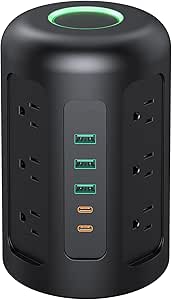 Amazon.com: Upgraded Power Strip Tower with 12 Widely Spaced AC Outlets ...