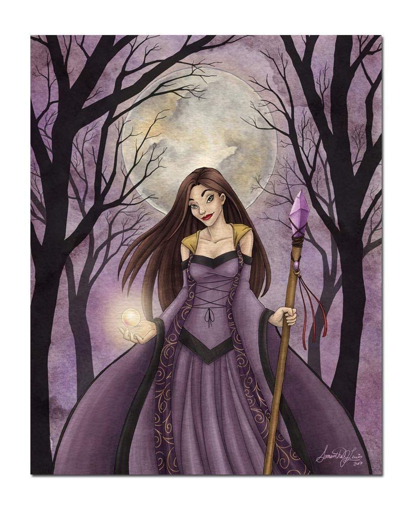 Amazon.com: Gothic Fantasy 8x10 Art Print"Amethyst Witch": Handmade