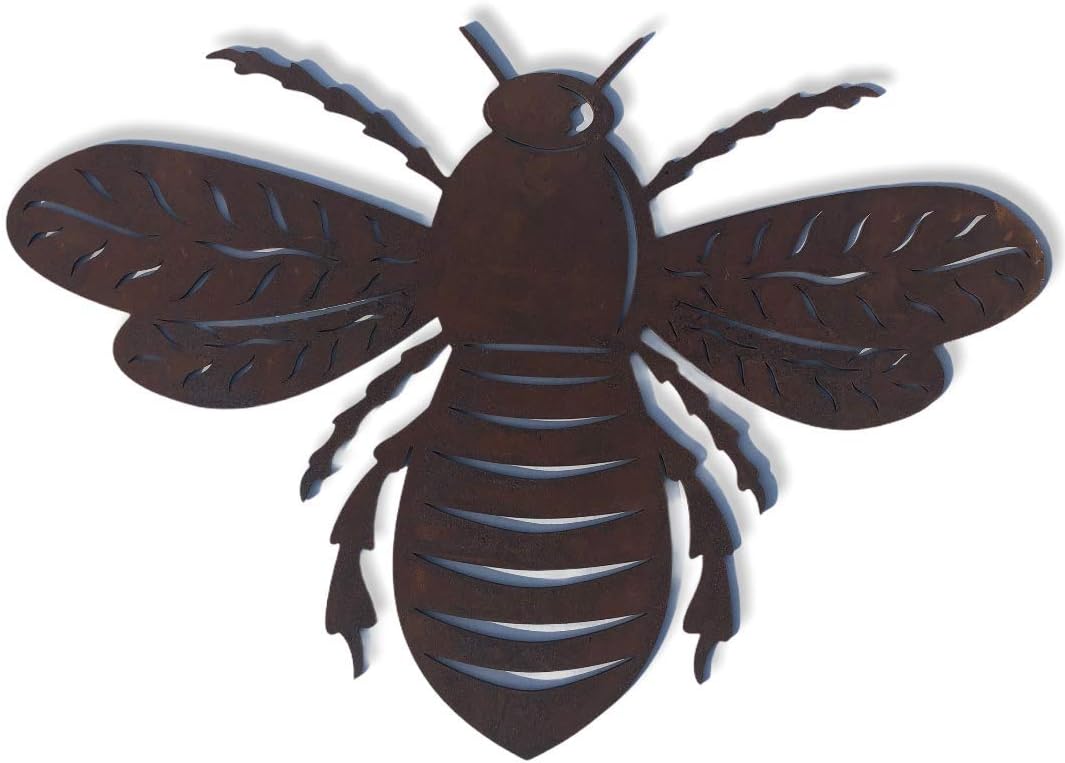 RW Large Rusty metal BEE BUMBLEBEE, Home Sign, bee Garden Ornament, bee ...