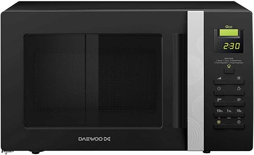Daewoo Digital ECO Microwave, 800 Watt, 20 Litre - Black/Silver Handle ...