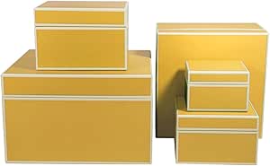Amazon.com : Semikolon Square Nesting/Organizer Boxes, Set of 5, Sun ...
