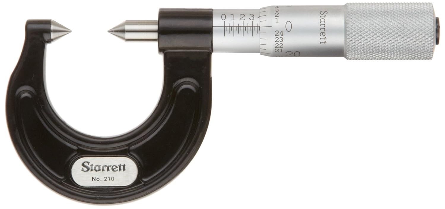 Starrett 210AP Screw Thread Comparator Micrometer Plain Thimble 0.001 ...