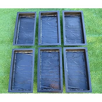 Amazon.com: Plain Smooth Rectangular Stepping Stone Concrete or Plaster ...