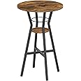 Amazon.com: YATINEY Bar Table, 2-Tier Round High Top Table, Pub Table, Home Bar Counter Height ...