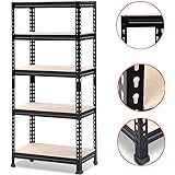 Gorilla Rack GRZ6-4824-5PCB 48 by 24 by 72-Inch Shelving Unit with 5 ...