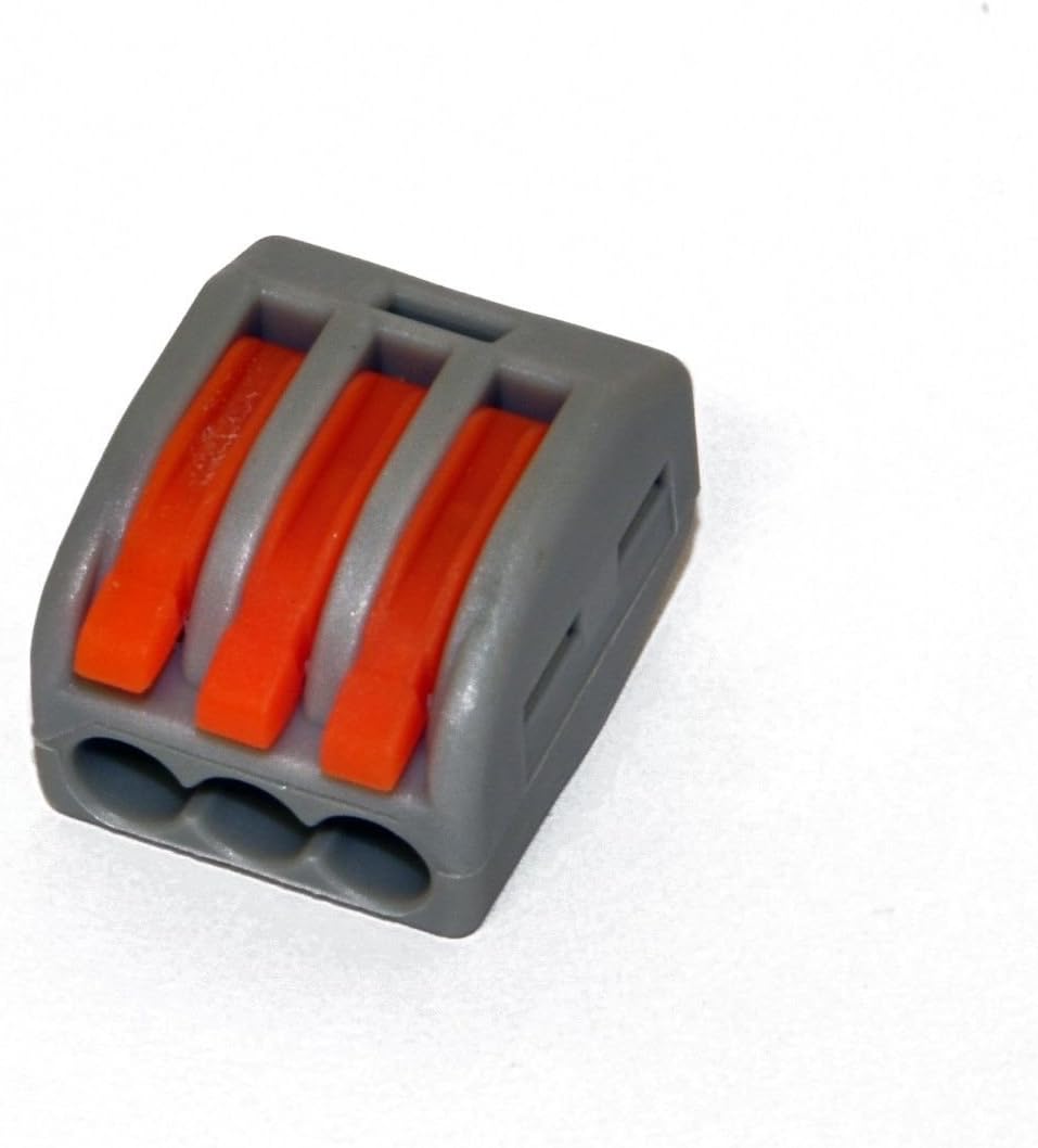 2/3/5 Way Wire Connector Reusable Spring Lever Terminal Block Electric ...