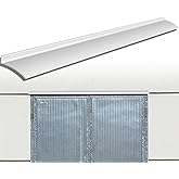 Hicarer 2 Pcs Anodized Aluminum Door Drip Cap Overall Height 1-1/2 ...