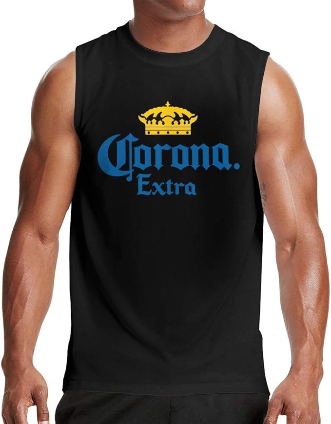 GGdjst Corona Extra Beer Logo Muscle Tank Top, camiseta negra, sin ...