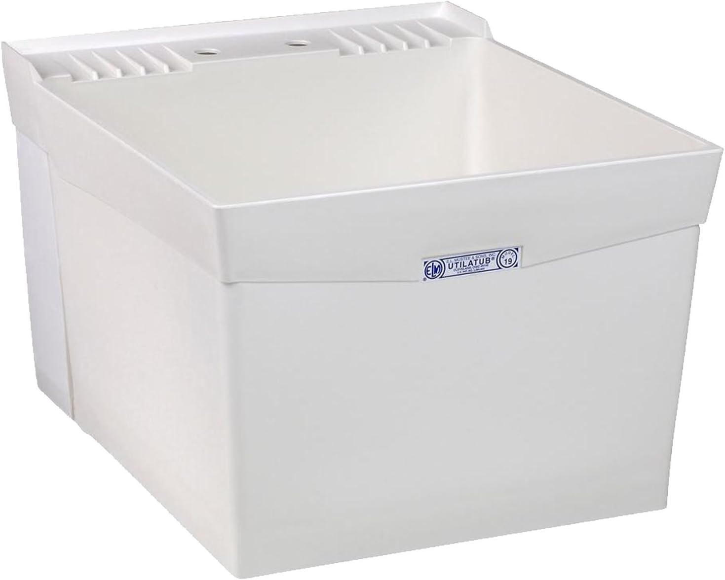 Mustee 18W Laundry Tub Wall Mount, Large, White, Laundry & Utility ...