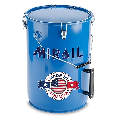 MirOil 6-Gallon Fryer Grease & Oil Disposal Caddy – Model #30L – Steel ...