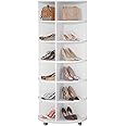 Amazon.com: EOYUTLLY Rotating Shoe Rack Tower, 6 Tier Wooden Shoe ...