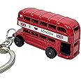 Amazon.com: Red London Double Decker Bus Die Cast Metal Key Chain, Key ...