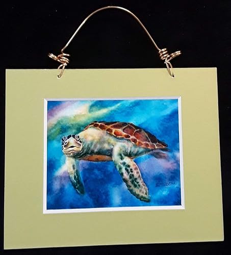 Amazon.com: Loggerhead Sea Turtle art print from original watercolor ...