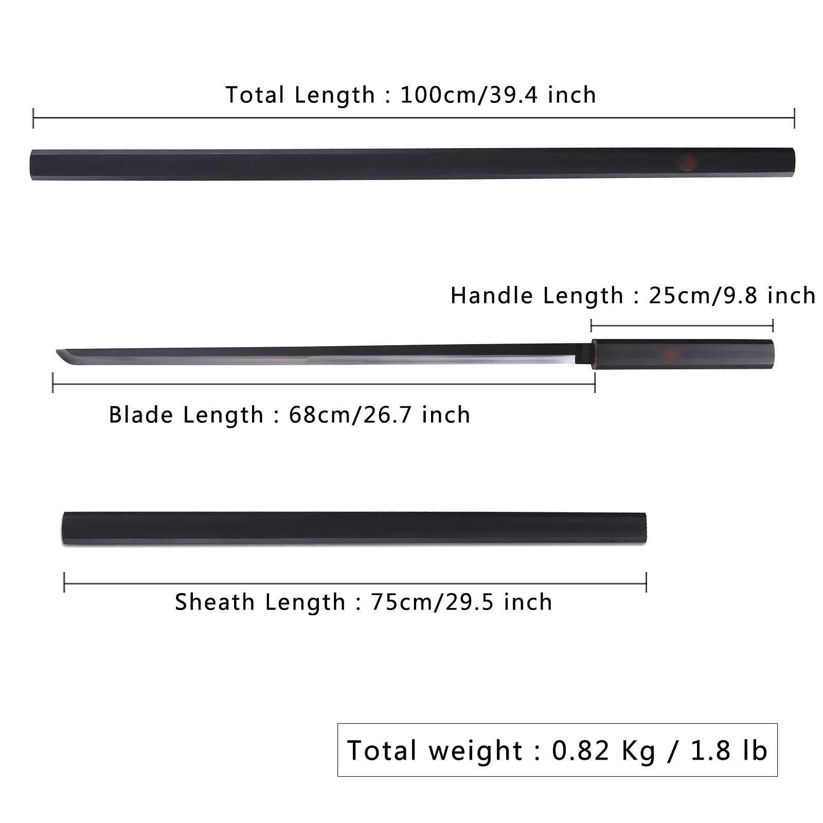 Japanese Anime Sasuke Sword Cosplay Samurai Sword Real Carbon Steel Not ...