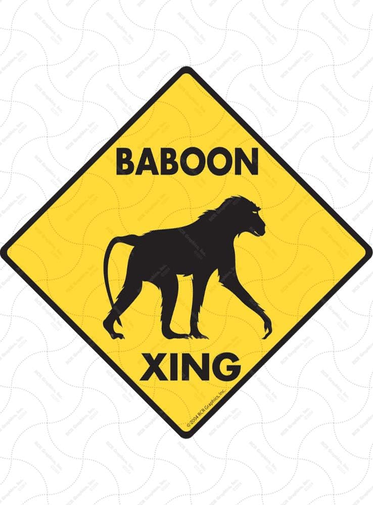Amazon.com: SignsWithAnAttitude Warning! Baboon Xing Exterior Aluminum ...