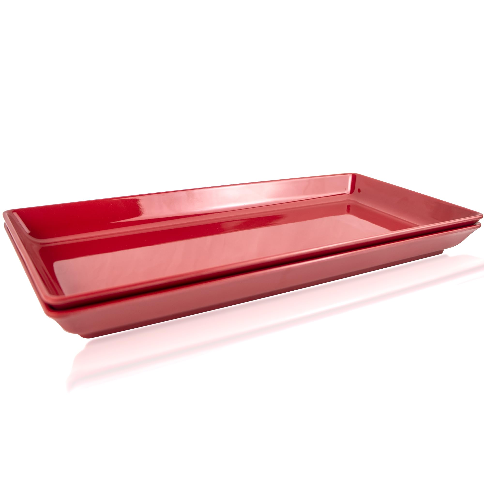 Czlizdyt Long Melamine Serving Tray for Appetizer, Charcuterie, Bread ...